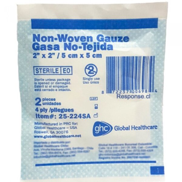 Gasa Estéril Curación 5 x 5cm - GHC (1 Caja 50 Sobres) - Safe Care Chile