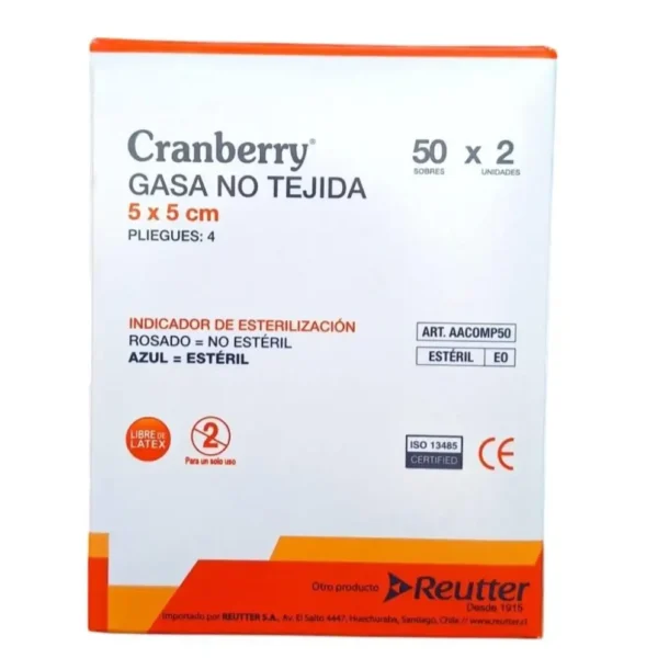 Gasa no Tejida 5 x 5cm (1 Caja 50 Sobres) - Safe Care Chile