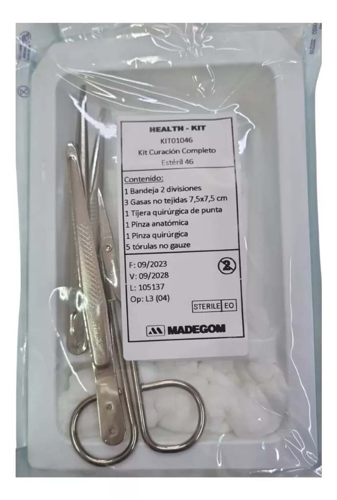 KIT DE CURACION ESTERIL - Valor x Und - Safe Care Chile